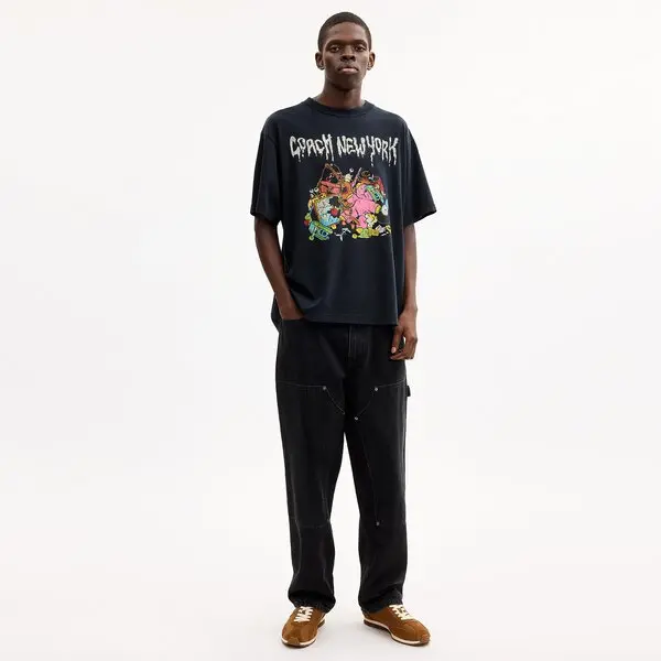 COACH OUTLET Cartoons Relaxed T-shirt In Organic Cotton - Navy
