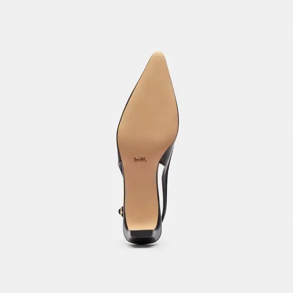 COACH OUTLET Bow Slingback Heel In Loved Leather