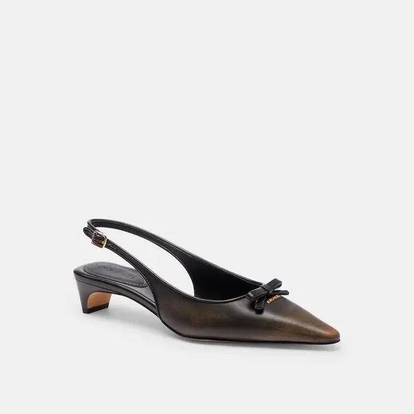 COACH OUTLET Slingback Heel - Black Brown