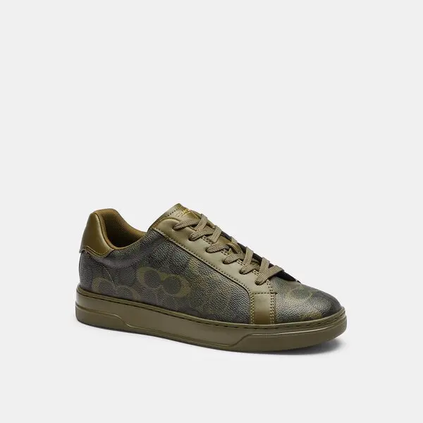 COACH OUTLET High Line Signature Camo Print Sneakers - Green/black