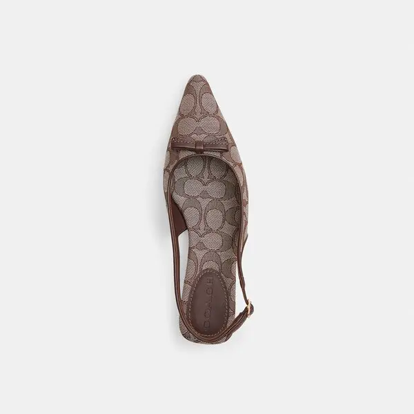 COACH OUTLET Bow Slingback Heel In Signature Jacquard