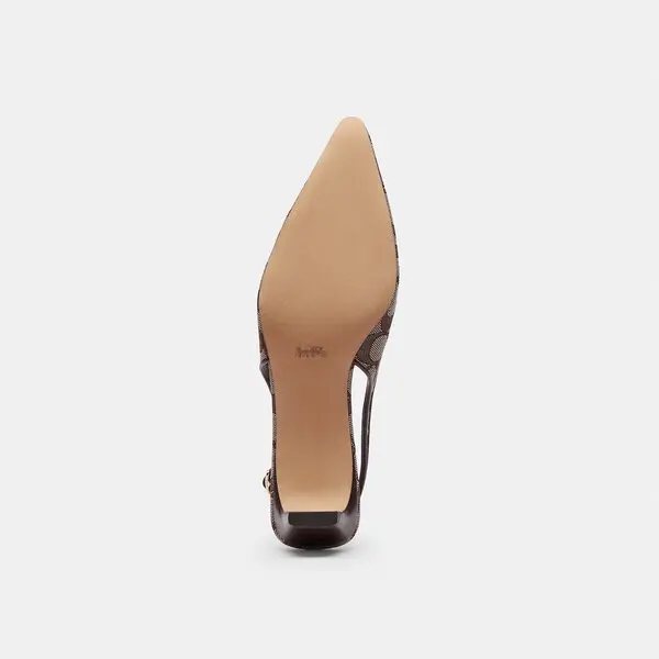 COACH OUTLET Bow Slingback Heel In Signature Jacquard