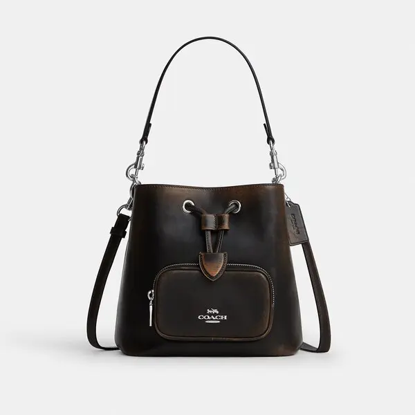 COACH OUTLET Rowan Bucket Bag With Pocket In Loved Leather