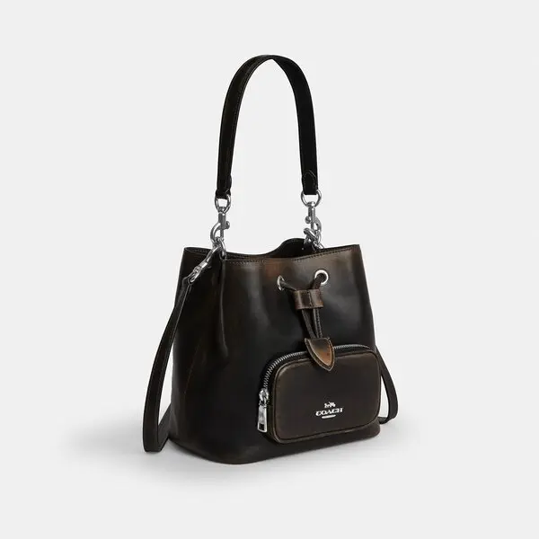COACH OUTLET Rowan Bucket Bag With Pocket In Loved Leather