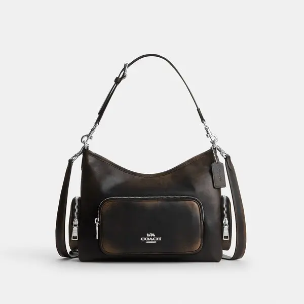COACH OUTLET Laurel Shoulder Bag - Silver/black Brown