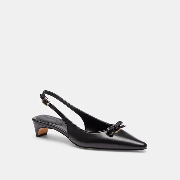 COACH OUTLET Bow Slingback Heel - Black