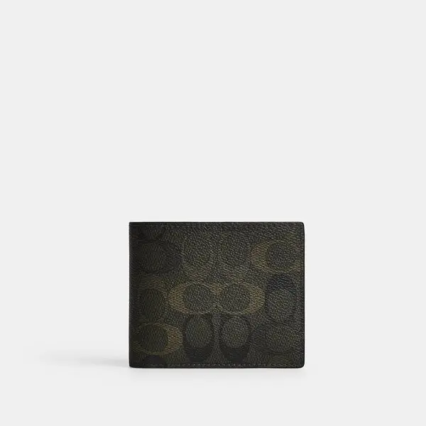 COACH OUTLET 3-in-1 Wallet In Signature Camo Print - Green/black