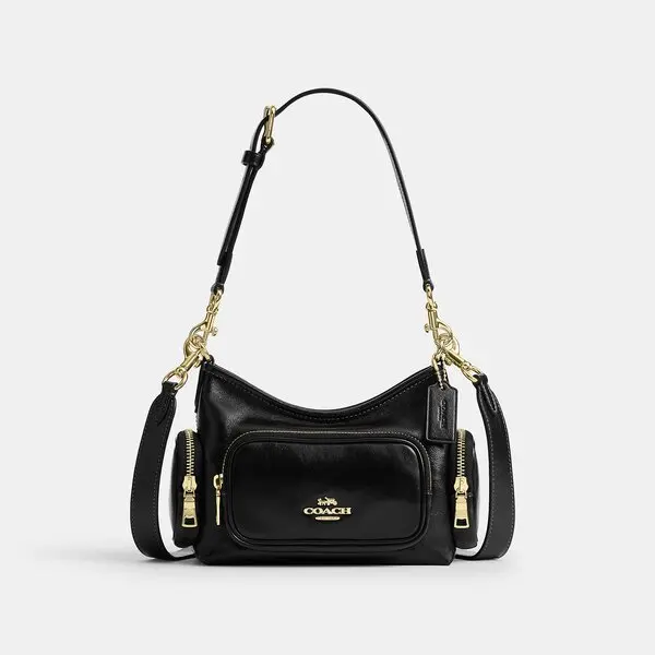 COACH OUTLET Laurel Shoulder Bag 22 With Pockets - Gold/black