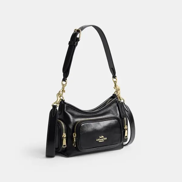 COACH OUTLET Laurel Shoulder Bag 22 With Pockets - Gold/black