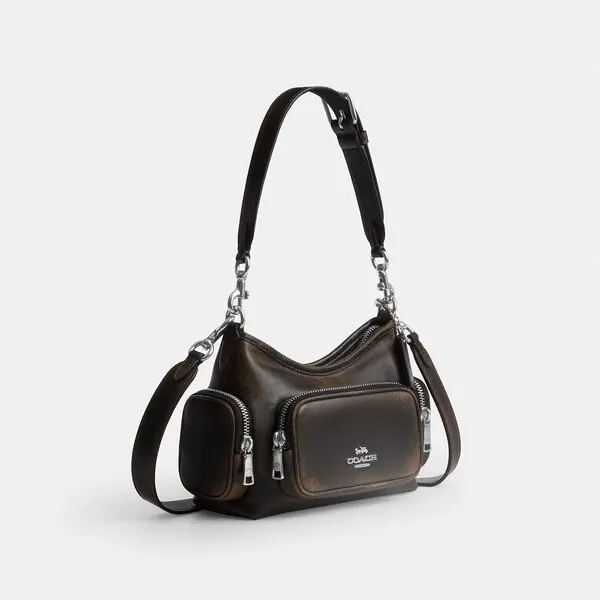 COACH OUTLET Laurel Shoulder Bag 22 - Silver/black Brown