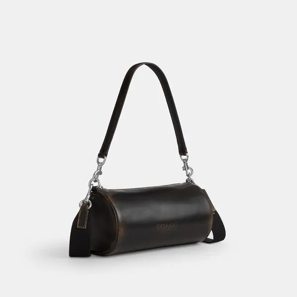 COACH OUTLET Andre Barrel Bag 24 - Silver/black Brown