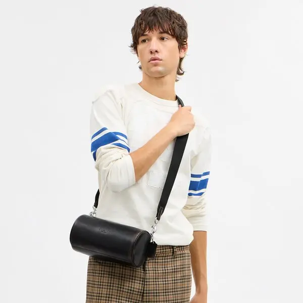 COACH OUTLET Andre Barrel Bag 24 - Silver/black Brown
