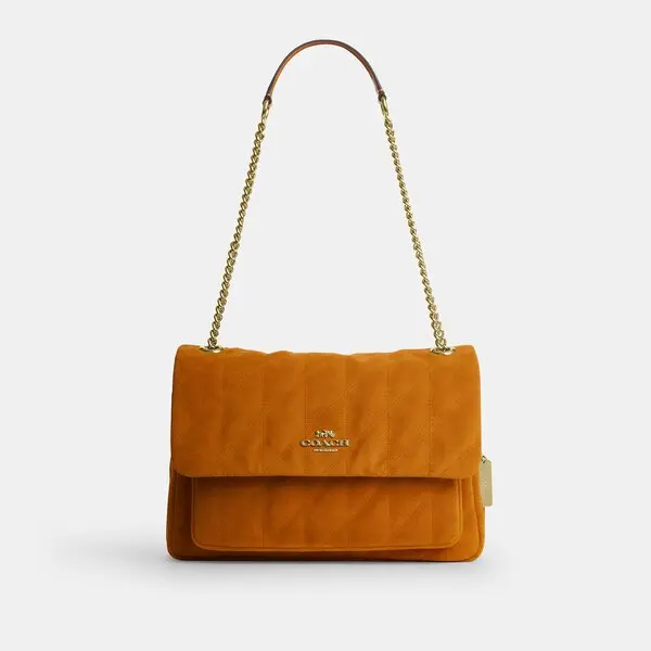 COACH OUTLET Elodie Crossbody Bag With Quilting - Gold/marigold