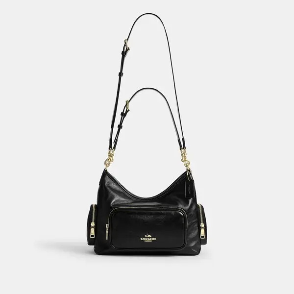COACH OUTLET Laurel Shoulder Bag With Pockets - Gold/black