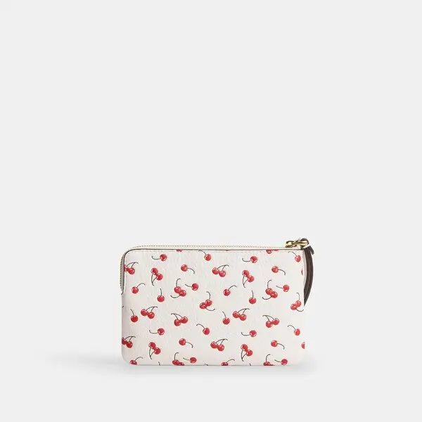 COACH OUTLET Corner Zip Wristlet With Cherry Print