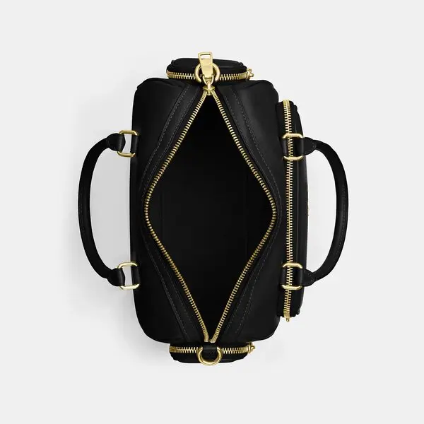 COACH OUTLET Rowan Satchel Bag With Pockets - Gold/black