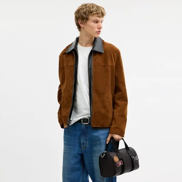 COACH OUTLET Explorer Duffle Bag 28 In Signature Canvas With Patches