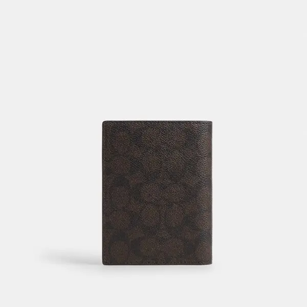 COACH OUTLET Passport Card Case In Signature Canvas With Patches