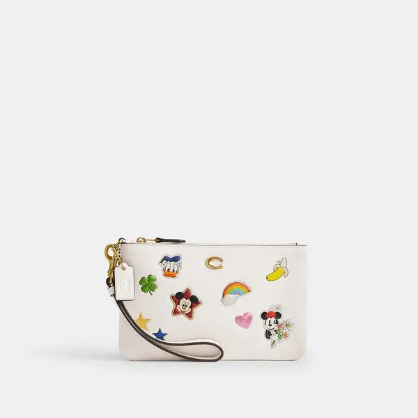 COACH Disney X Essential Small Wristlet With Sticker Print