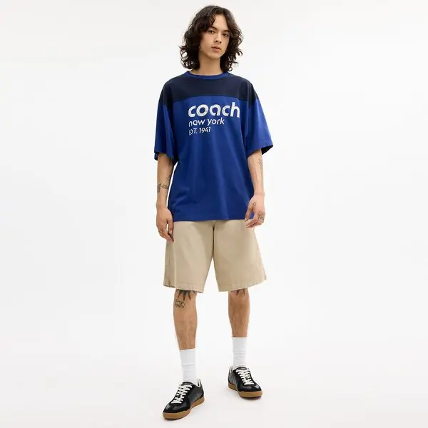 COACH Colorblocked T-shirt In Organic Cotton