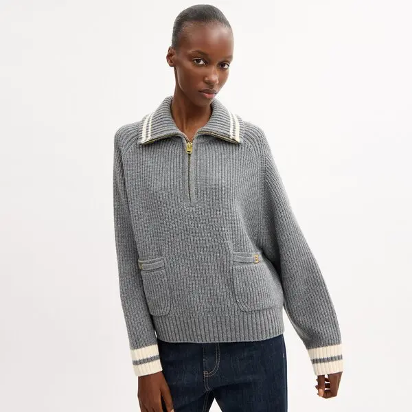 COACH Heritage C Quarter Zip Knit Polo
