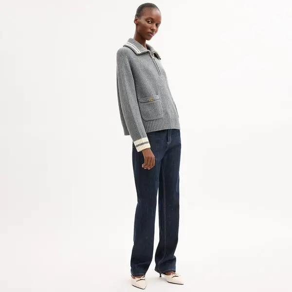 COACH Heritage C Quarter Zip Knit Polo
