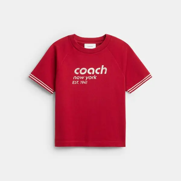 COACH Raglan Jersey T-shirt In Organic Cotton