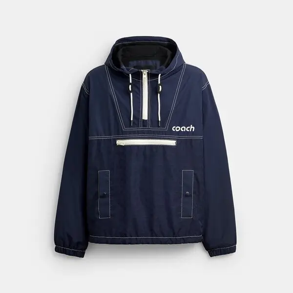 COACH Half Zip Windbreaker In Recycled Polyester