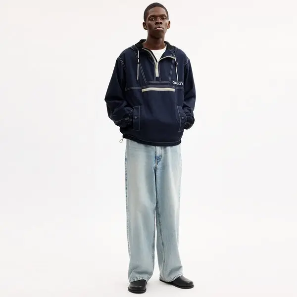 COACH Half Zip Windbreaker In Recycled Polyester