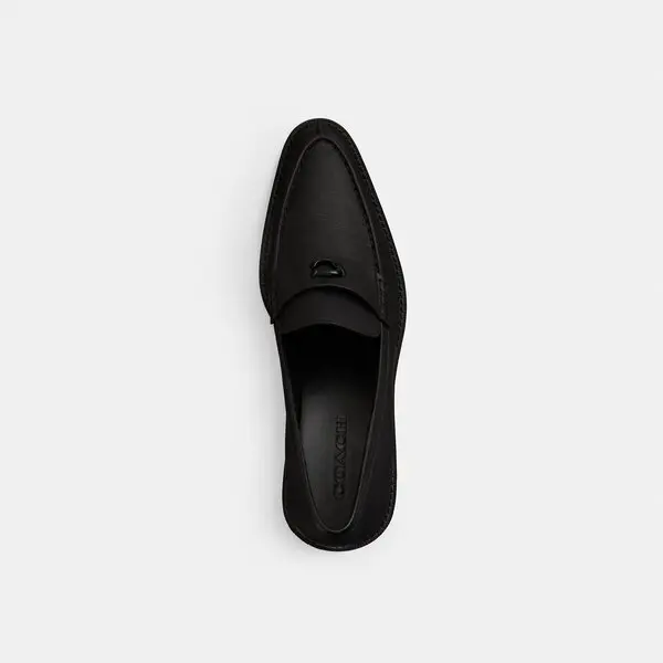 COACH Pointed Toe Loafer Shoes - Black