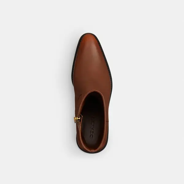 COACH Pointed Toe Bootie Shoes In Loved Leather