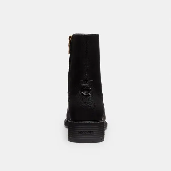 COACH Pointed Toe Block Heel Bootie - Black