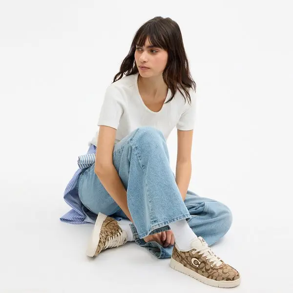 COACH Soho Sneaker In Signature Jacquard - Chalk Multi
