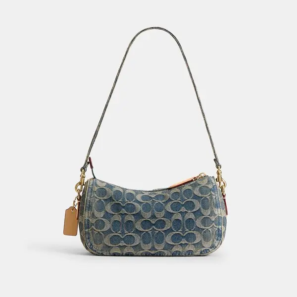 COACH Twin Turnlock Waverly Bag In Signature Regenerative Cotton Denim