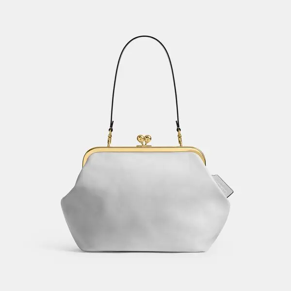 COACH Kisslock Frame Bag 27 In Loved Leather