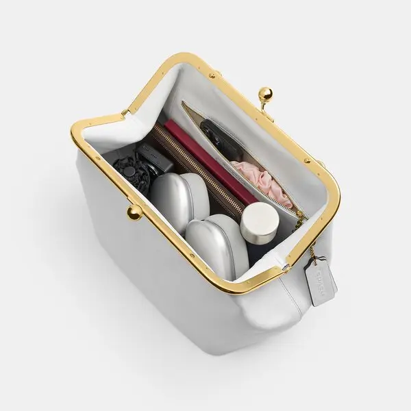 COACH Kisslock Frame Bag 27 In Loved Leather