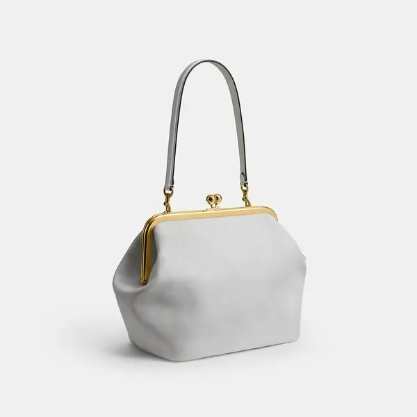 COACH Kisslock Frame Bag 27 - Brass/chalk