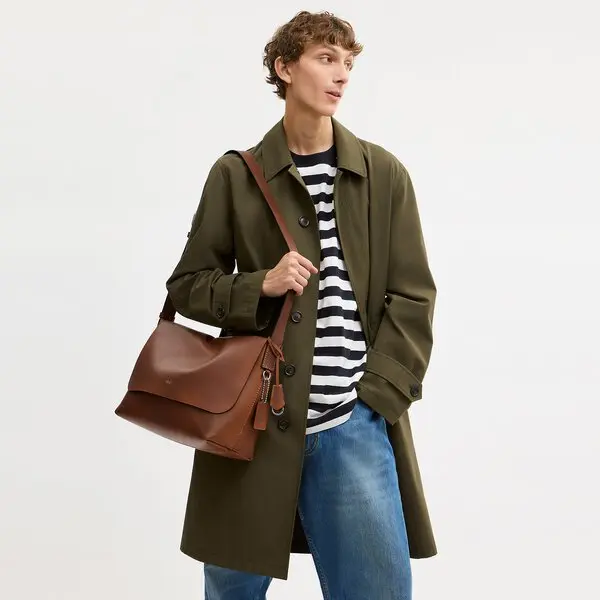 COACH Ludlow Messenger Bag In Glovetanned Leather - Saddle/burnt Sienna