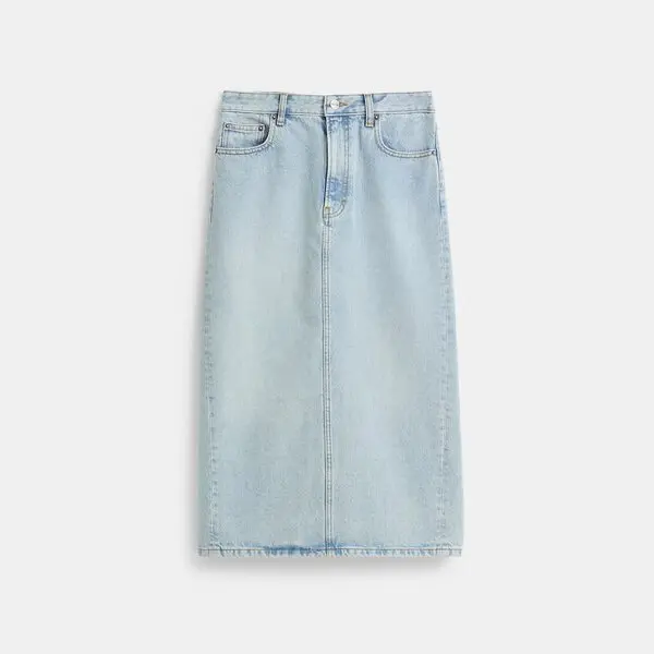 COACH Long Denim Skirt
