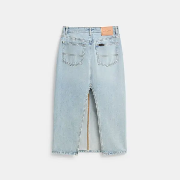 COACH Long Denim Skirt