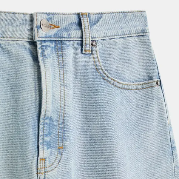 COACH Long Denim Skirt