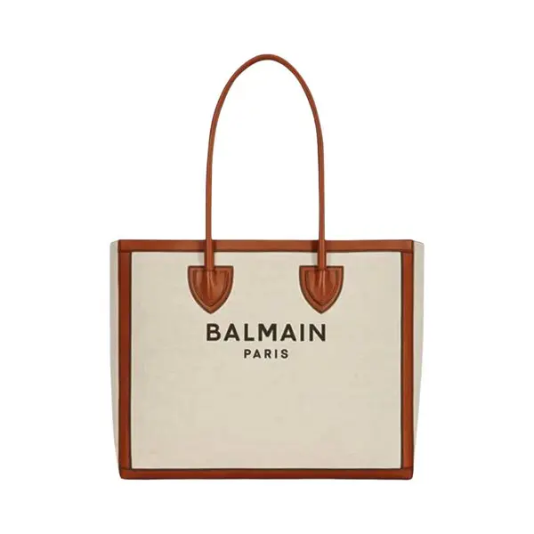 Balmain Army Shopper 42 Logo Tote Bag 'ivory