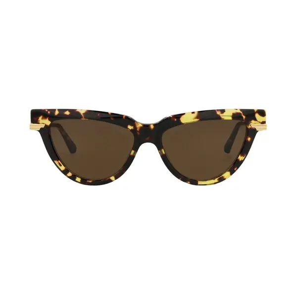 Bottega Veneta Cat Eye Sunglasses 'havana/gold - Brown