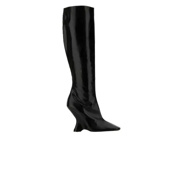 Dries Van Noten Wmns Leather Wedge Tall Boot