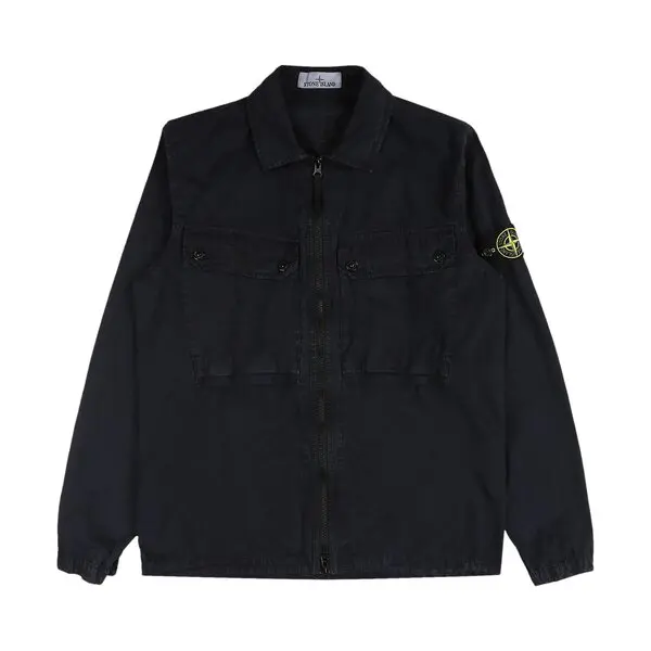 Stone Island Old Effect Overshirt 'navy - Blue