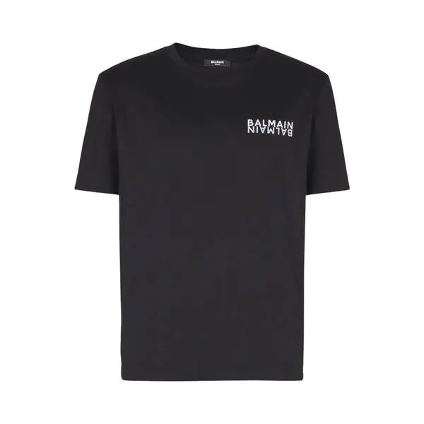 Balmain Double Logo Cotton T-shirt