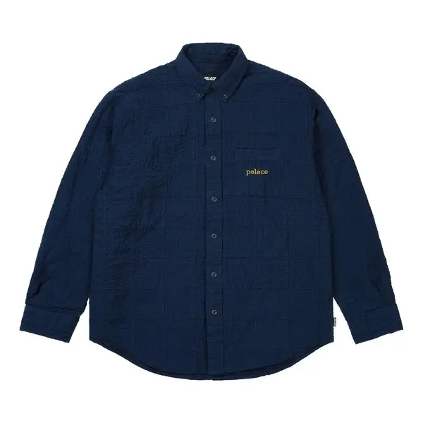 PALACE Seer Patch Oxford Shirt 'navy
