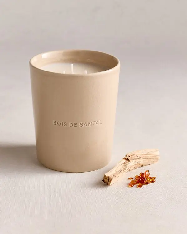 Quince Bois De Santal 3-wick Luxury Candle, Plant-based Wax