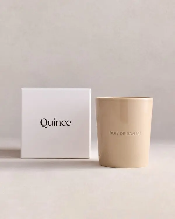 Quince Bois De Santal 3-wick Luxury Candle, Plant-based Wax