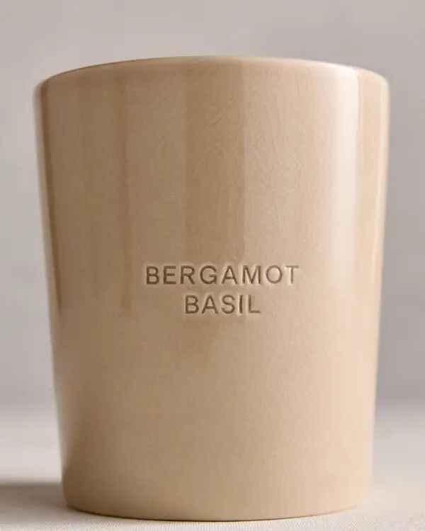 Quince Bergamot Basil 3-wick Luxury Candle, Plant-based Wax